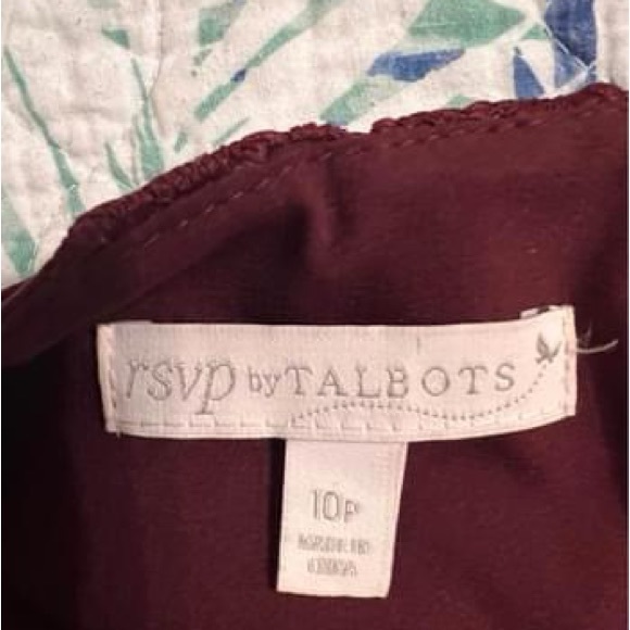 Talbots | Dresses | Talbots P Wine Color Mid Knee Dress | Poshmark